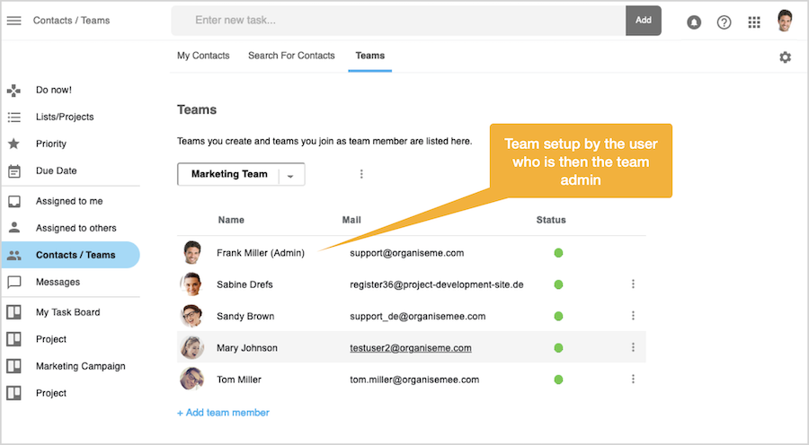 Organiseme Support Overview
